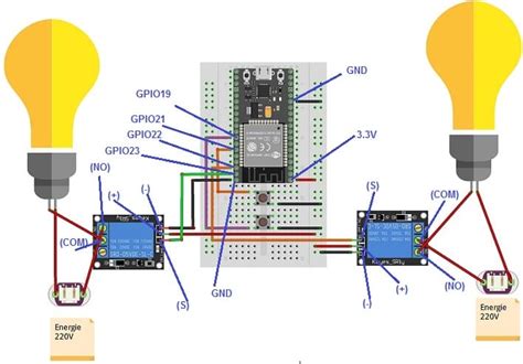 Light Up Two Lamps Connected To Esp32 Using The Push Buttons