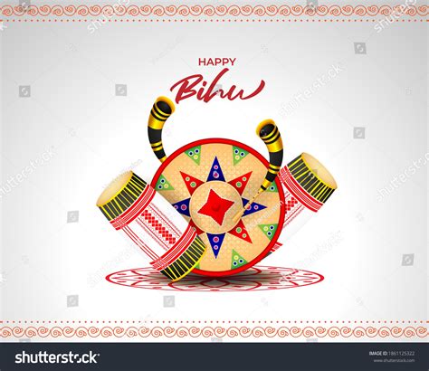 Vector Illustration Happy Bihu Assamese New Stock Vector Royalty Free