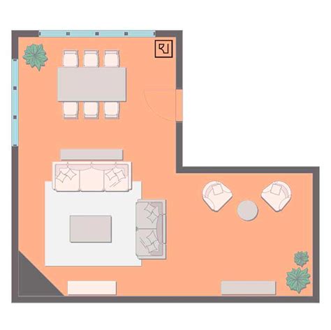 How To Layout An L Shaped Living Room [with Illustrated Floor Plans