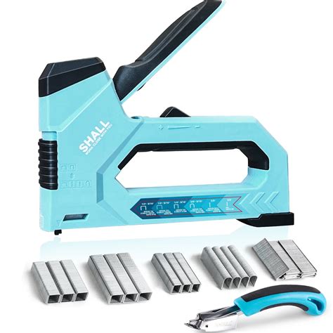 Shall 6 In 1 Staple Gun Heavy Duty Blue Includes 4000 Staples