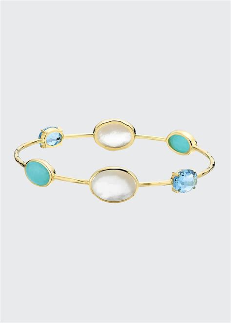 Ippolita 6 Stone Bangle In 18k Gold Bergdorf Goodman