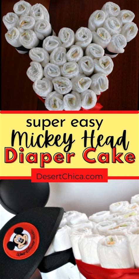 Mickey Mouse Diaper Cake Desert Chica