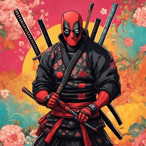 Deadpool Samurai Wearing A Black Kimono By Caseycolton On Deviantart