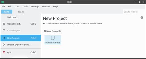 kexi handbook kexi basics creating a new database file kde userbase wiki