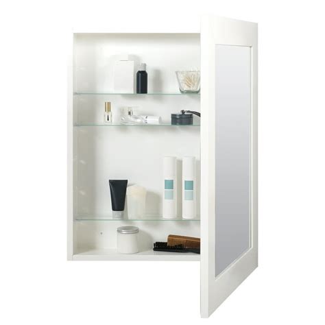 White Framed Recessed Medicine Cabinet