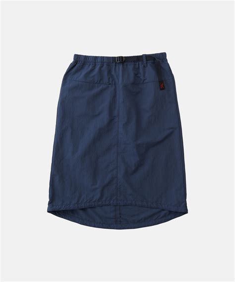 Gramicci Womens Navy Nylon Packable Midi Skirt Wittmore