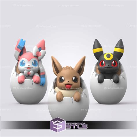 Super Basic Pokemon Stl Easter Eevee Umbreon Sylveon Specialstl