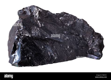 Macro Shooting Of Specimen Natural Rock Piece Of Black Anthracite