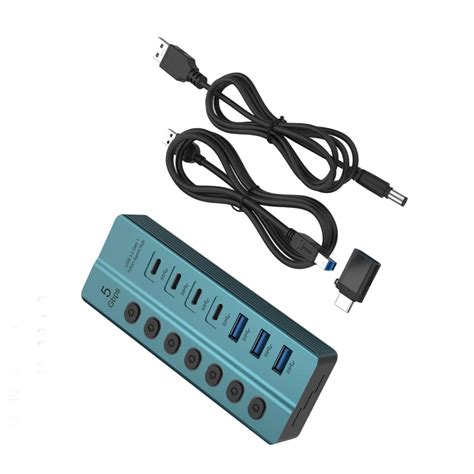 7 Port Usb Splitter Usb3 0 Splitter Usb3 0 Port Splitter Usb Multiple Port Adapter For Pc