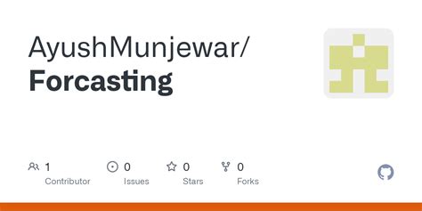 Github Ayushmunjewarforcasting