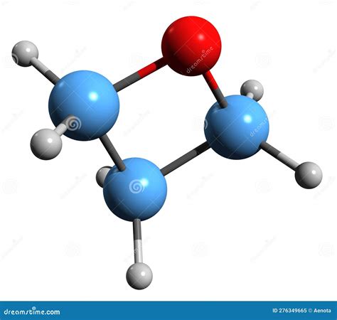 3d Image Of Oxetane Skeletal Formula Stock Illustration Illustration