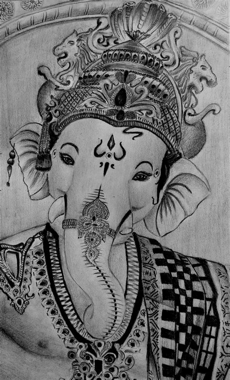 Ganpati Sketch By Mahesh Wagh Art Sketches Pencil Sketch Images