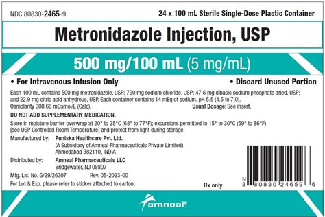 Metronidazole Injection Solution