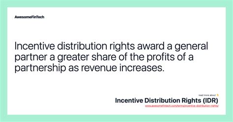 Incentive Distribution Rights Idr Awesomefintech Blog