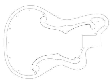 Printable Cut Out Guitar Template