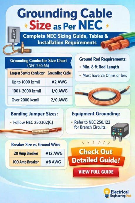 Grounding Cable Size As Per Nec Complete Nec Sizing Guide Tables