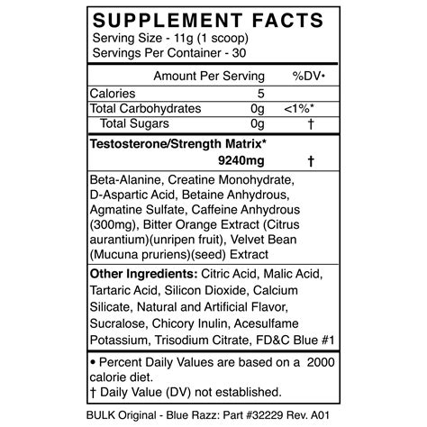 Bulk Strength And Testosterone Support Pre Workout Blackmarket
