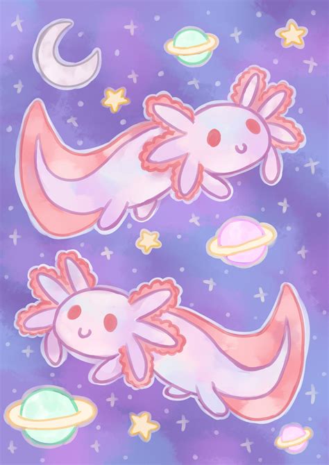 Kawaii Axolotl Wallpapers Top Free Kawaii Axolotl Backgrounds