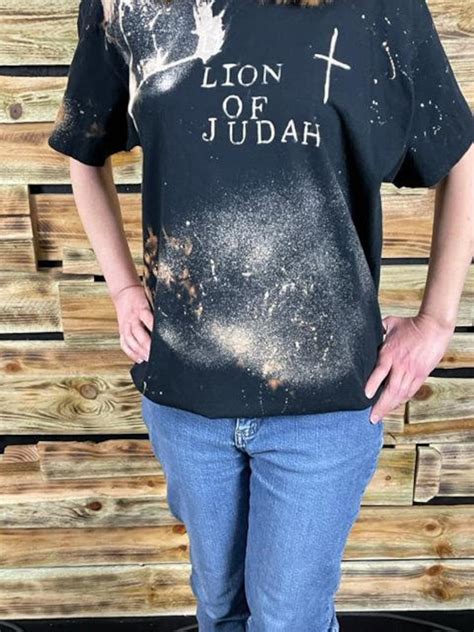 Lion Of Judah Black T Shirt Etsy