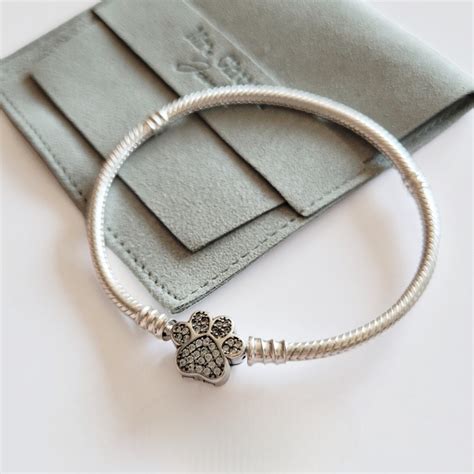 Pulsera Tipo Pandora Broche De Huellita Plata S925 Mr Chuck Tags And More