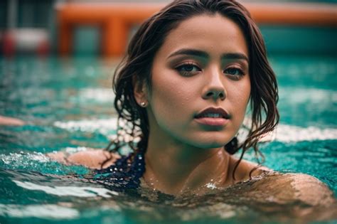 Premium Ai Image Photo Women Swimming In Pool