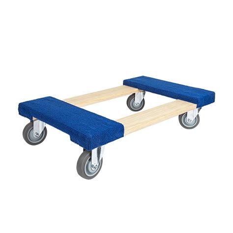 Wooden Dolly With 4″ Smooth Rolling Swivel Casters Haulpro Hand Trucks