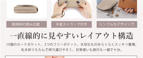 Amazon Imeetu ミニ財布 薄型 L字ファスナー 本革 大容量 小銭入れ 薄い 軽量 スリム コンパクト 旅行財布 シンプル