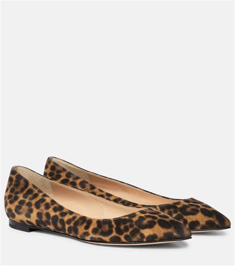 Gianvito Rossi Gianvito Leopard Print Ballet Flats Gianvito Rossi