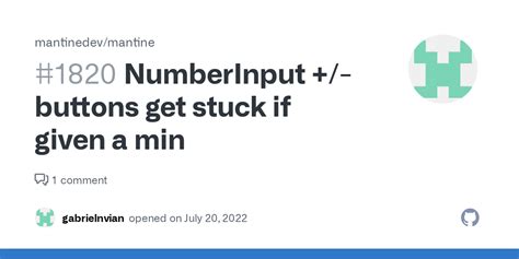 Numberinput Buttons Get Stuck If Given A Min · Issue 1820