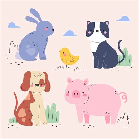 Premium Vector Flat Cute Characters Collection