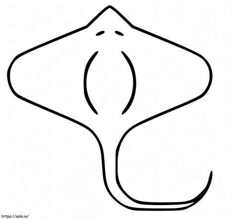 Easy Stingray Coloring Page