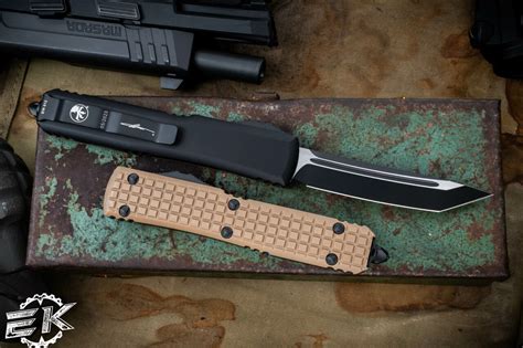 Microtech Ultratech Otf Knife Frag Tan G10 34 Tanto Black 123 1frgttas