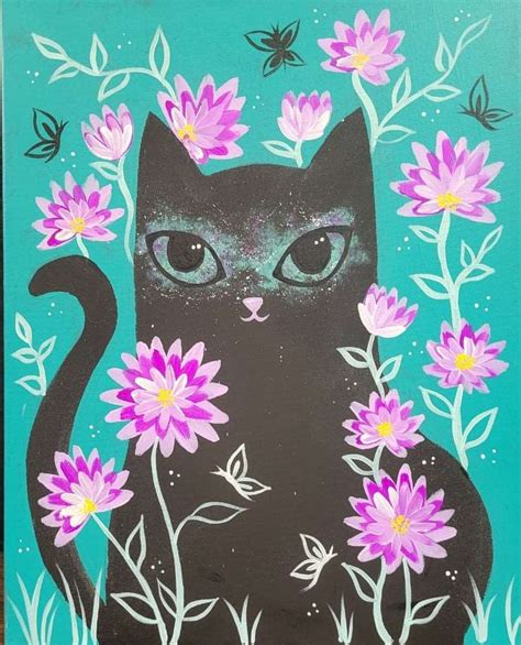 Pretty Kitty Pinots Palette Painting