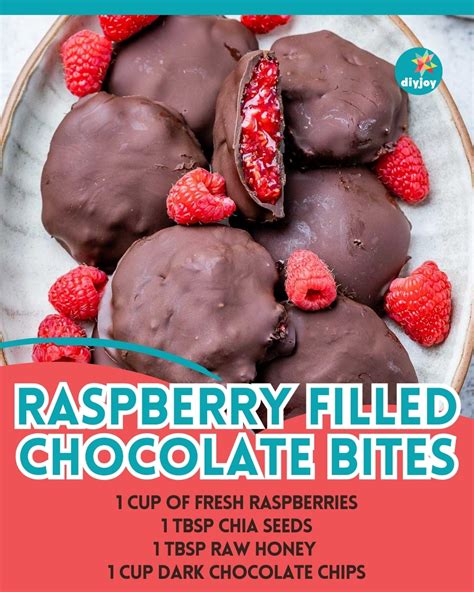 Raspberry Filled Chocolate Bites Recipe Diy Joy