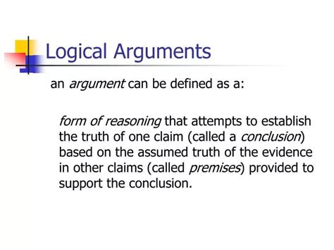 Ppt Logical Arguments Powerpoint Presentation Free Download Id174053