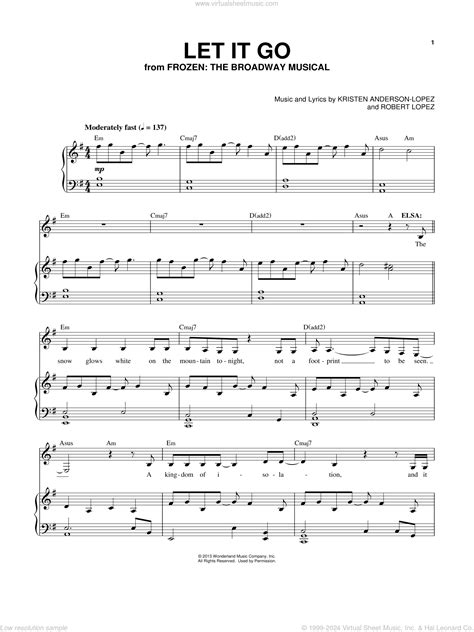 Frozen Let It Go Sheet Music 2nd Page