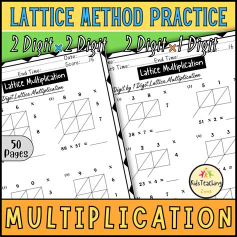 Lattice Math Worksheets Math Worksheets Printable