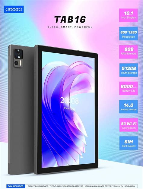 Oteeto Tab 16 101 Ips Lcd Octa Core 20ghz Android 14 4g 6000mah