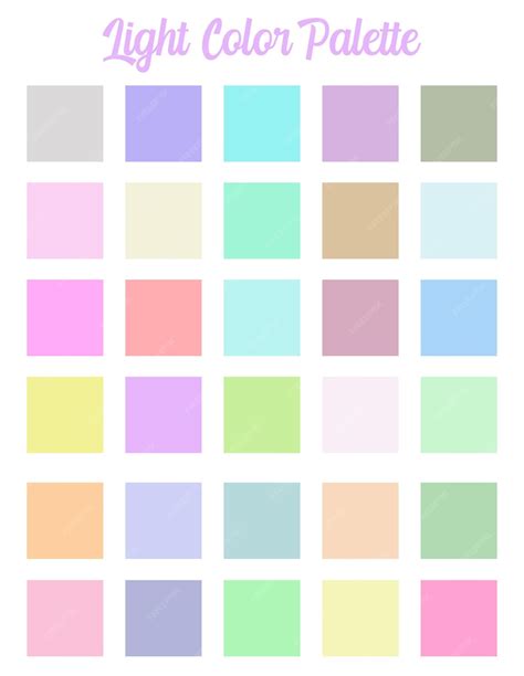Premium Vector Light Color Palette