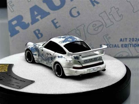 164 Pgm Porsche 911 964 Rwb White Dragon Diecast Car Model