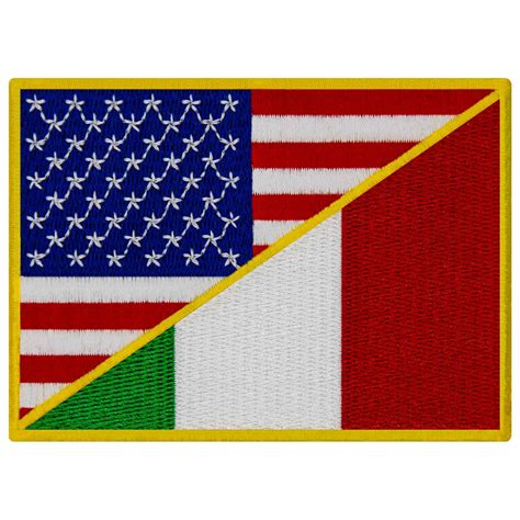Embtao Usa American United States Flag And Italy Flag Patch