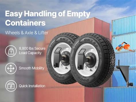 Vevor Shipping Container Wheels Kit 16 Tires 8800lb