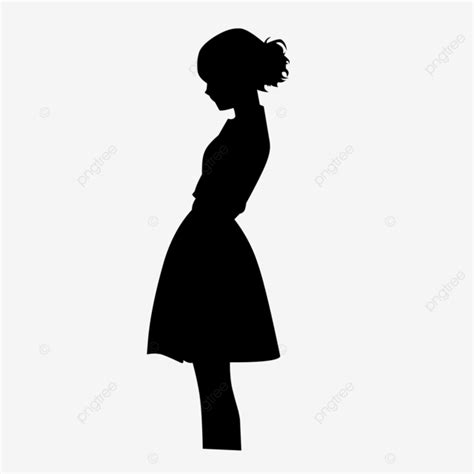 Vector Young Girl Silhouette Young Girl Silhouette Vector Girl Girl Png And Vector With