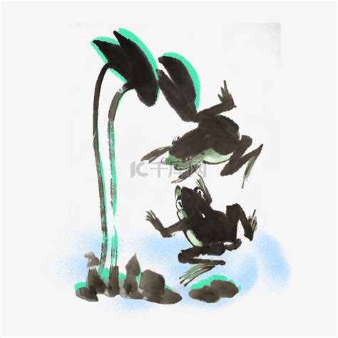 夏天青蛙荷叶素材图片免费下载 千库网