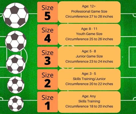 Soccer Ball Sizes Per Age Group With Chart