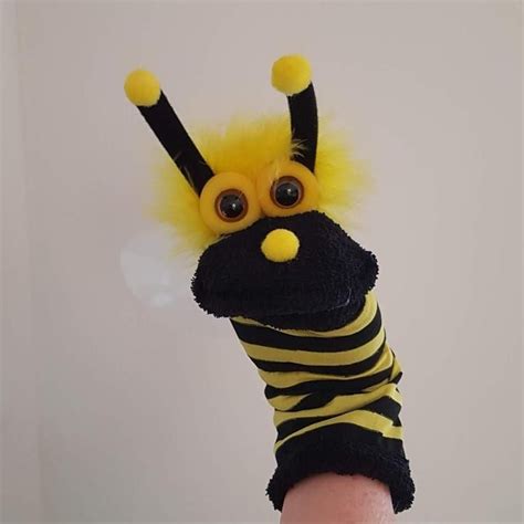 Bee Sock Puppet Hand Puppet Beekeeper Professional Toy Puppets Etsy