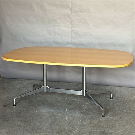 Vitra Eames 6ft Oak Chrome Segmented Table 15247