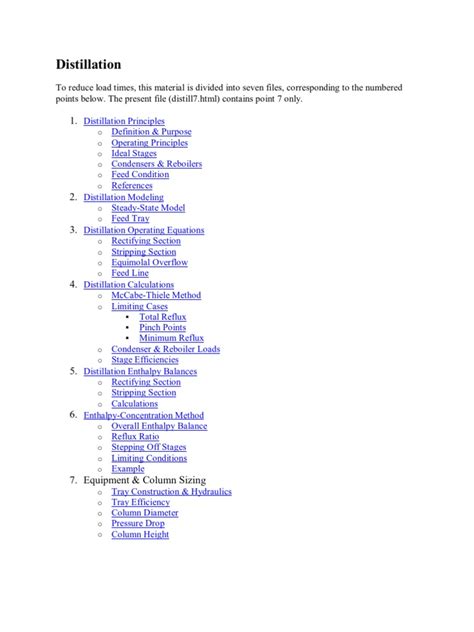 Distillation Calculation Pdf Distillation Drop Liquid