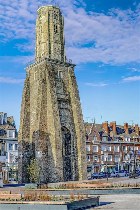 City Of Calais And Its Famous Watchtower In Hauts De France Stock Image