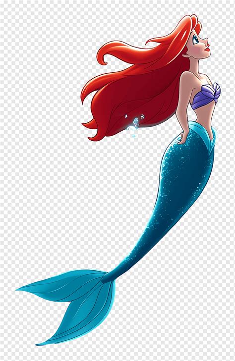 Princess Ariel Mermaid With Tail In Ocean Png Pngwing